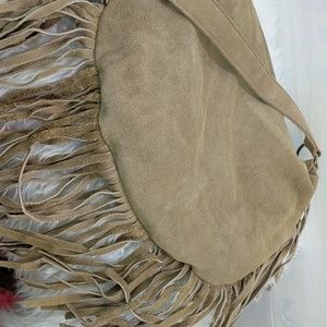 Vintage | Bags | Vintage Suede Fringe Tan Shoulder Bag | Poshmark